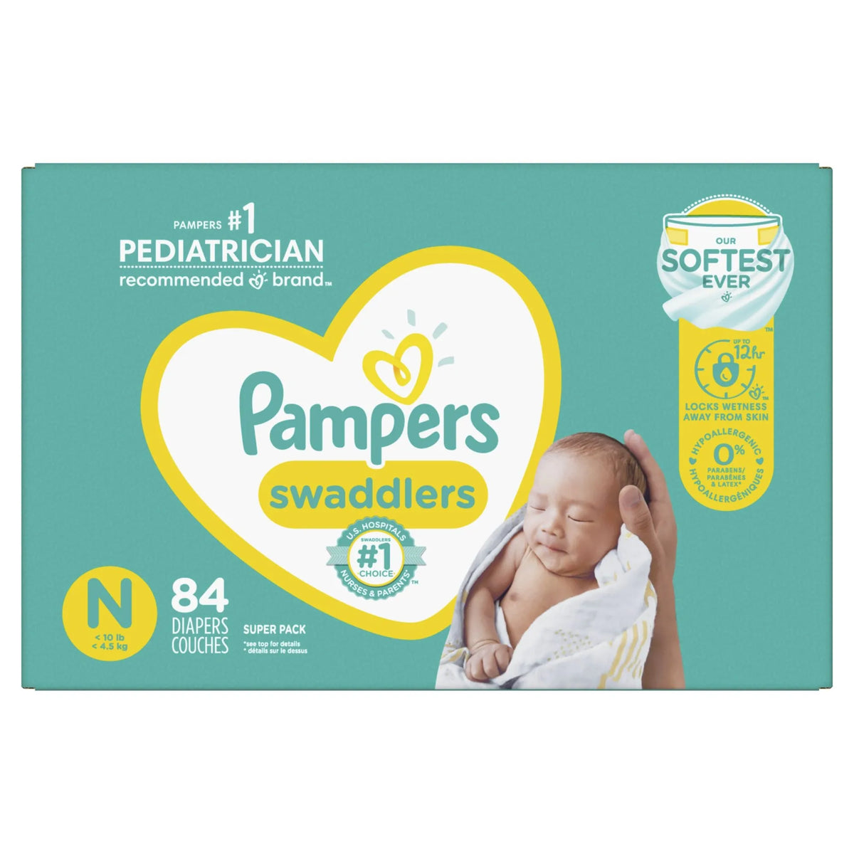 Pampers 84ct Swaddlers Sensitive Disposable Diapers Size N – REBEL