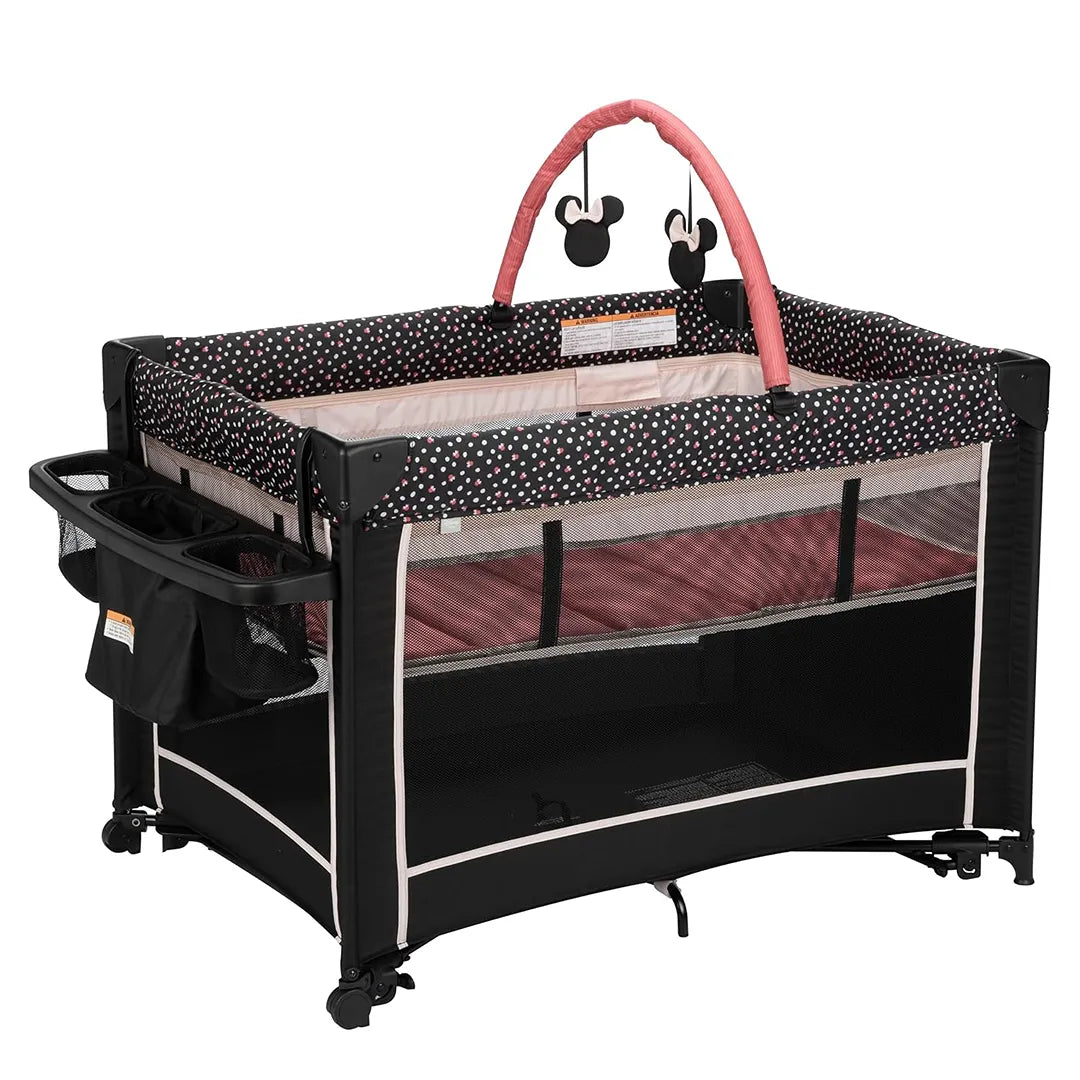Disney Baby Classic Minnie Mouse 2-in-1 Play Yard with Rocking Bassinet ...