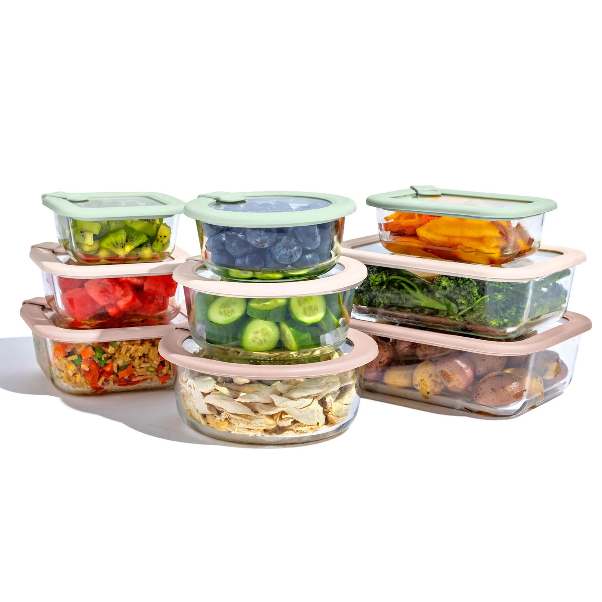 Bentgo Glass 18pc Glass Food Storage Set - Desert Sage – REBEL