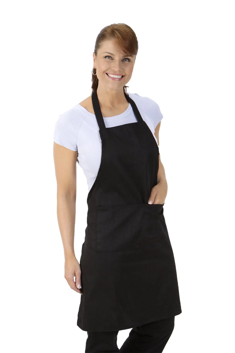 Nouvelle Legende Commercial Grade Kitchen Bib Apron - Black - 2 Pack ...