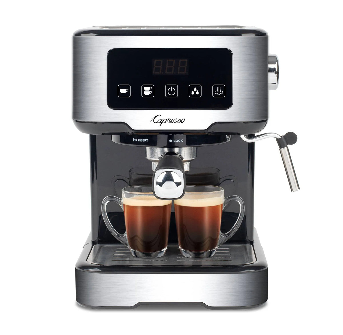 Cafe TS Espresso Machine With Milk Frother- Black – REBEL