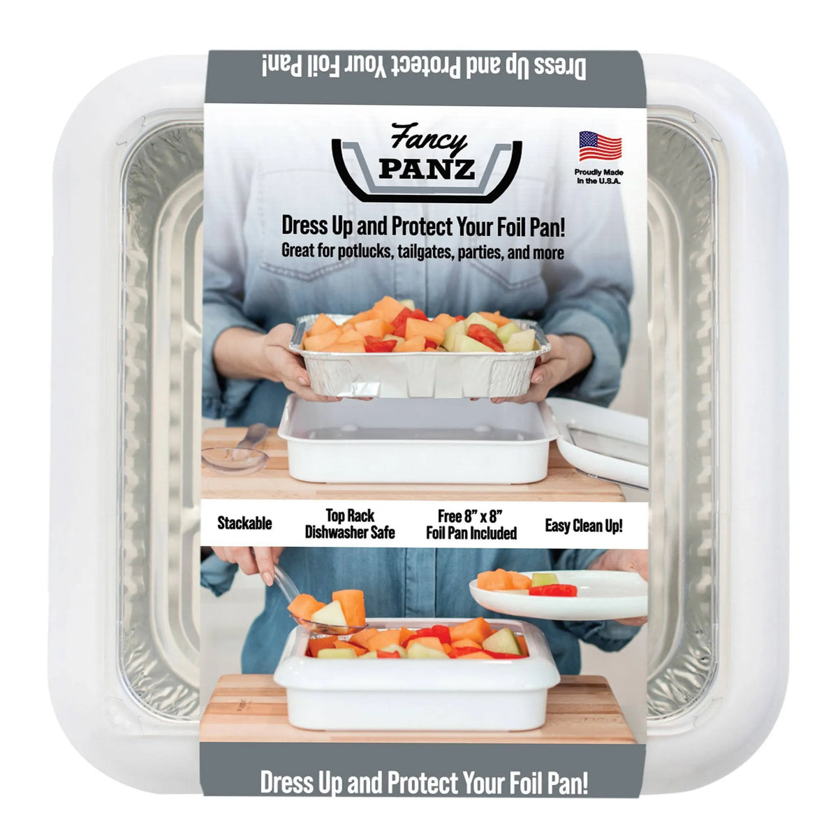 Fancy Panz 8"x8" Foil Pan Carrier White – REBEL