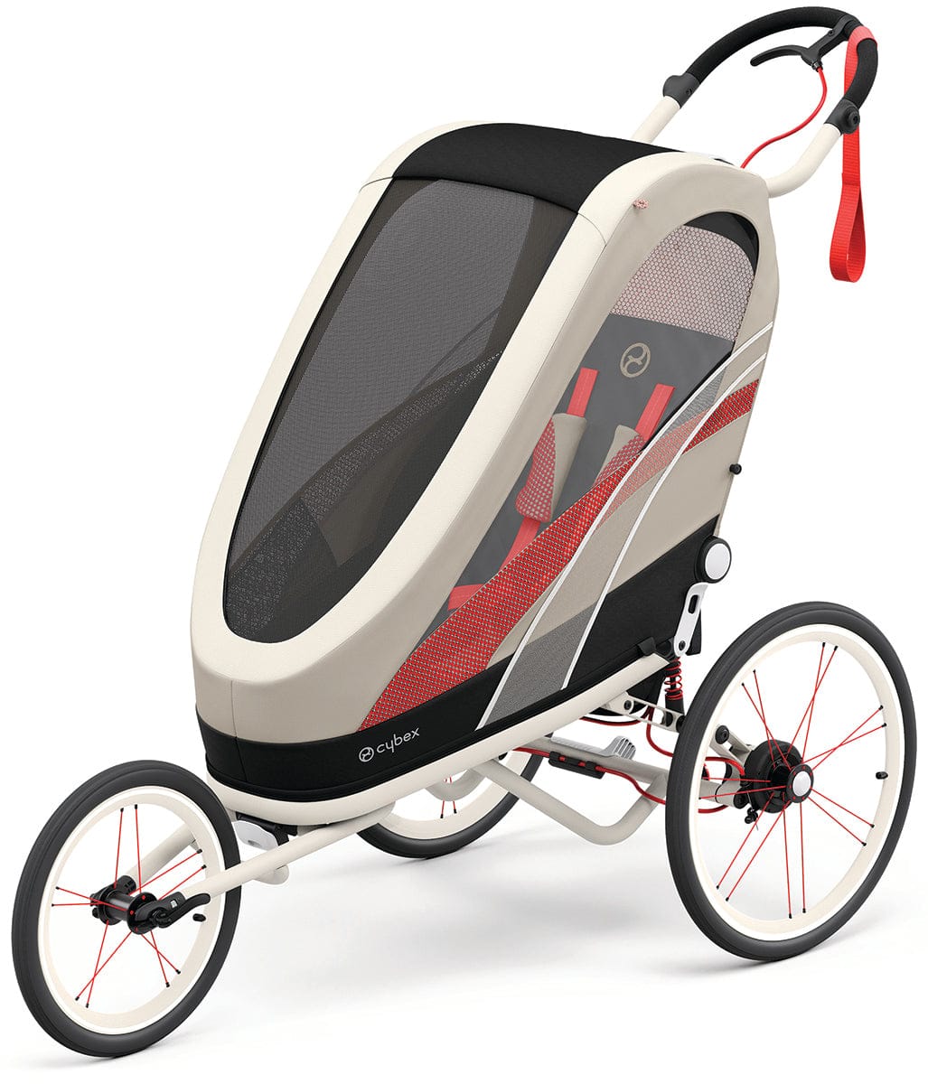 REBEL Cybex Zeno Multisport Trailer Bundle - Cream/Orange Frame ...