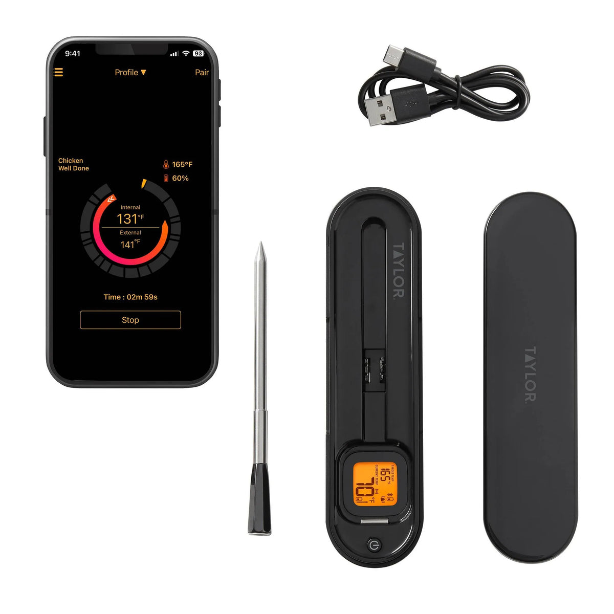 Bluetooth App Wireless Digital Cooking Kitchen Meat Thermometer – REBEL