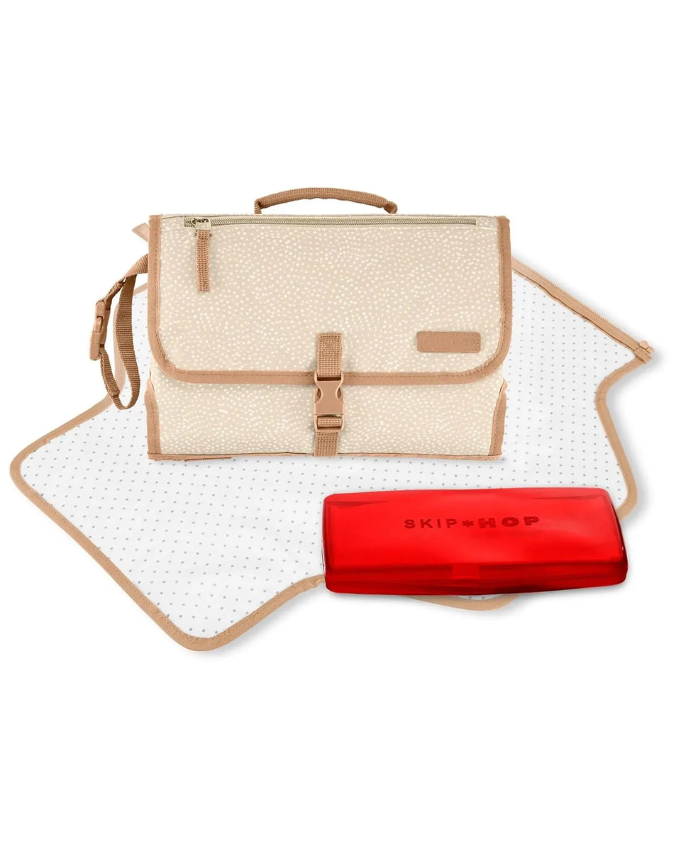 Skip Hop Pronto Signature Travel Changing Station w/ Swirl Dots - Beige ...
