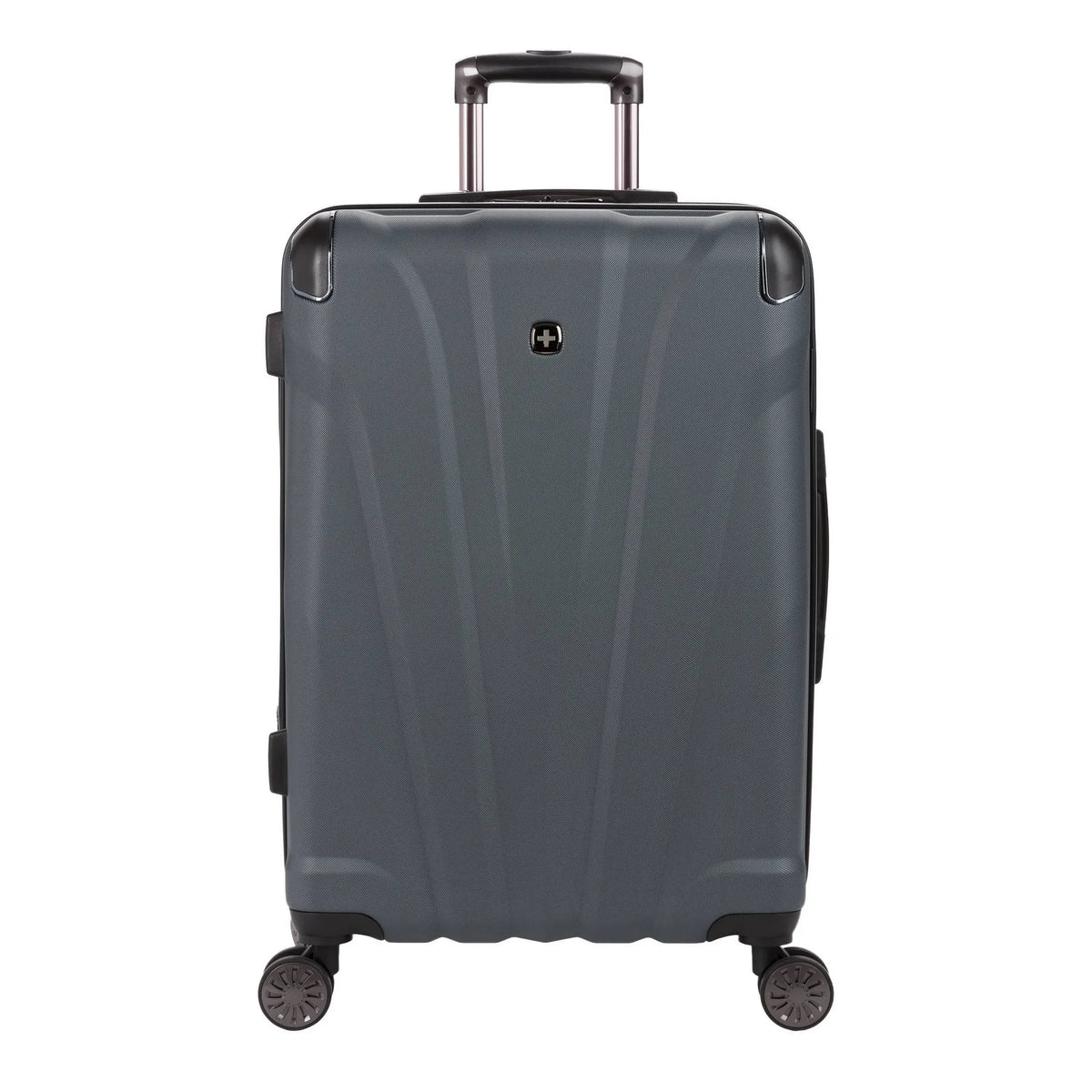 Hardside Medium Checked Suitcase - Dark Gray – REBEL