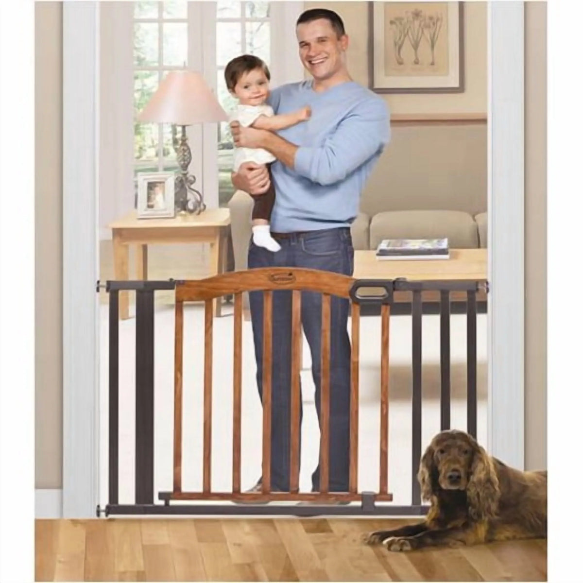 Summer Infant Decorative Wood & Metal Pressure Mounted Baby Gate - Oak ...