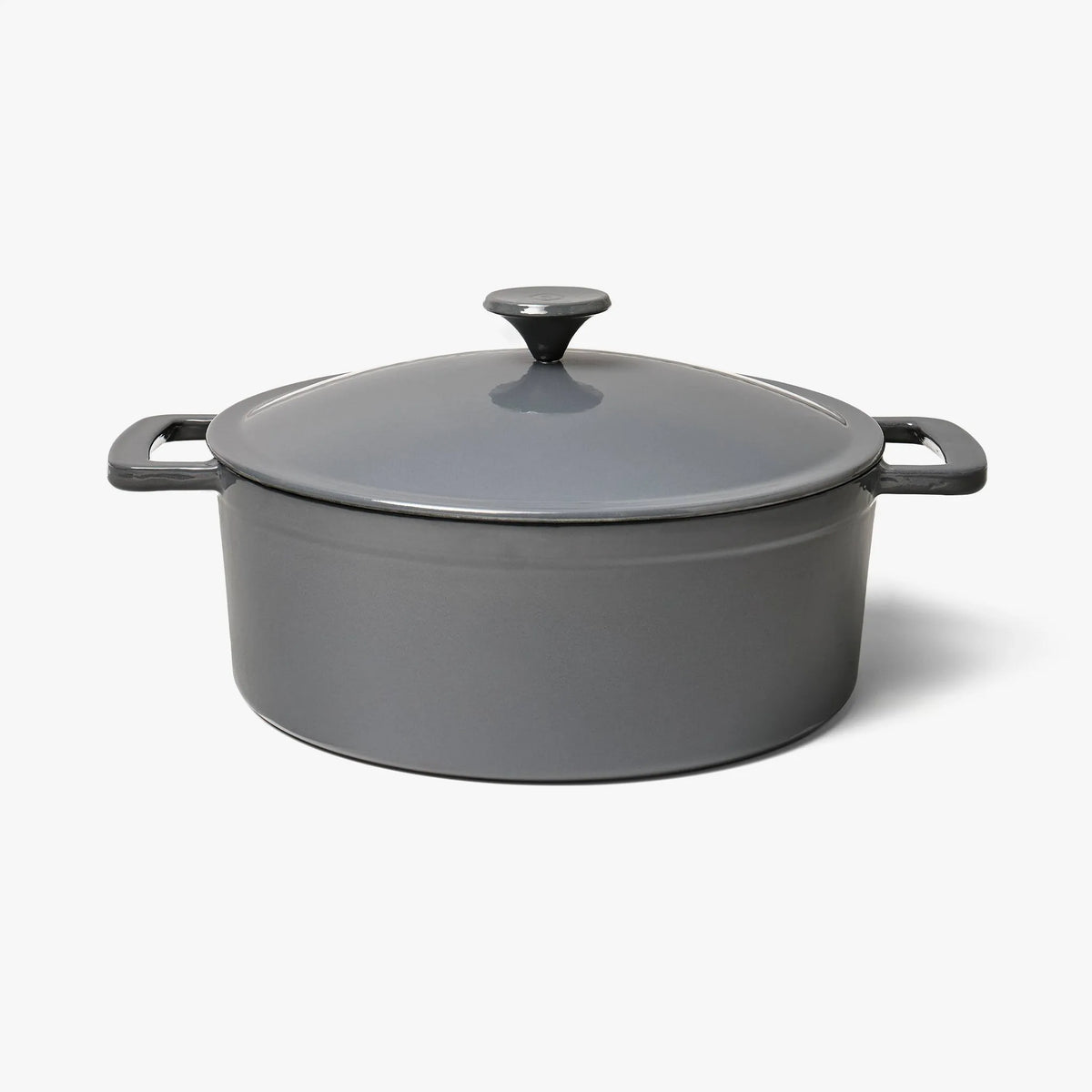 5.5qt Enamel Dutch Oven Stock Pot Gray Eclipse - ™: Cast Iron Lid, Eve ...