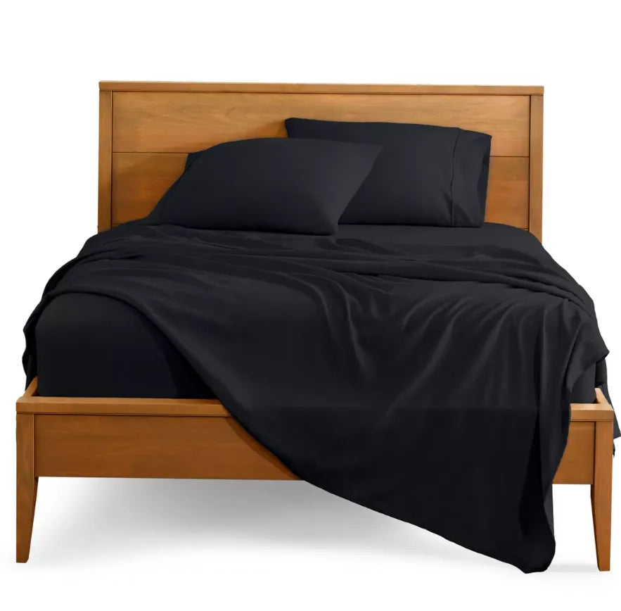 Bare Home Double Brushed Sheet Set, Full - Black – REBEL