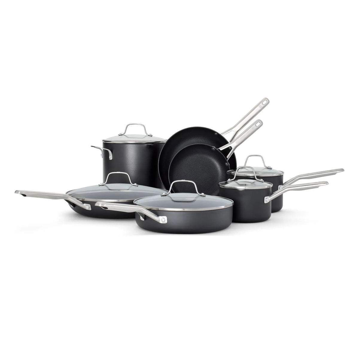 12pc Hard Anodized Aluminum Nonstick Cookware Set – REBEL