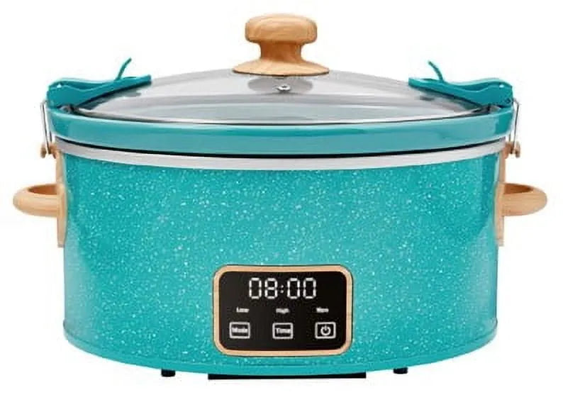 The Pioneer Woman 6 Qt Digital Slow Cooker with Locking Lid - Teal Spe ...
