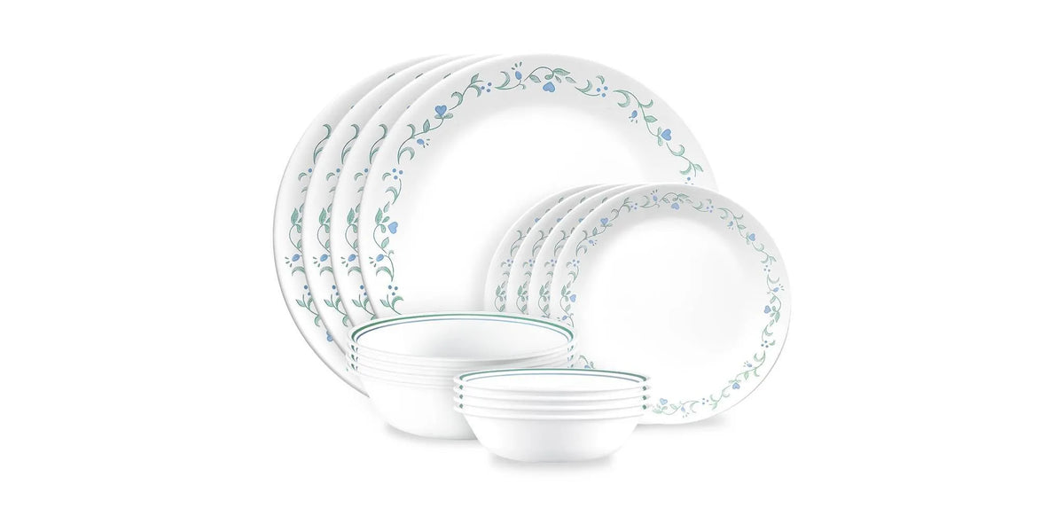 16pc Vitrelle Country Cottage Dinnerware Set: Floral Botanical Pattern ...