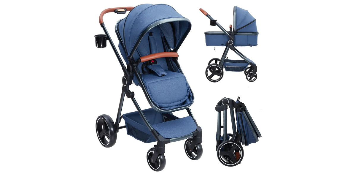 Convertible Baby Stroller, 3 in 1 Reversible Bassinet Stroller for New ...