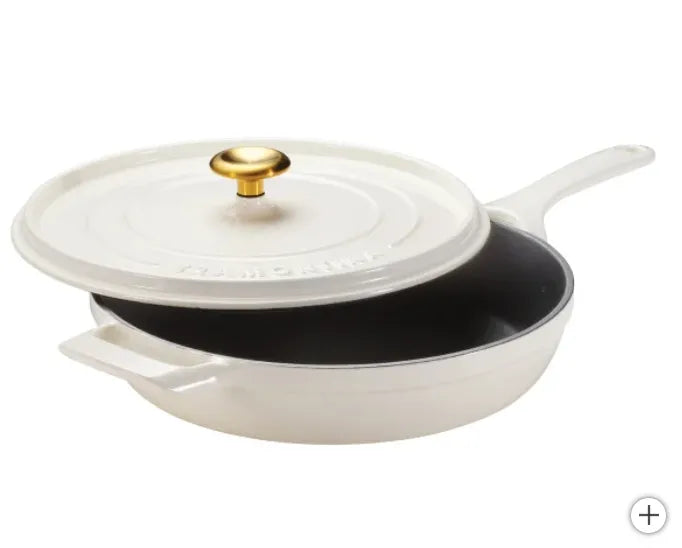 12" Enameled Cast Iron Skillet With Lid(See Description) – REBEL
