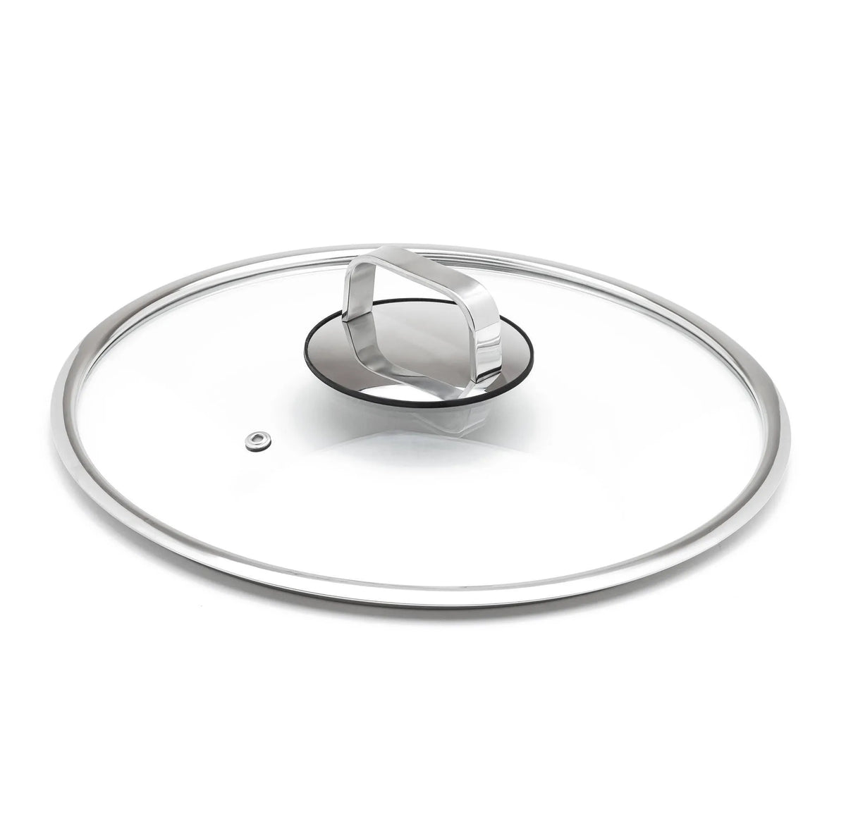 Diamond Clad 14" Tempered Glass Lid with Silicone Rim and Cool Touch I ...