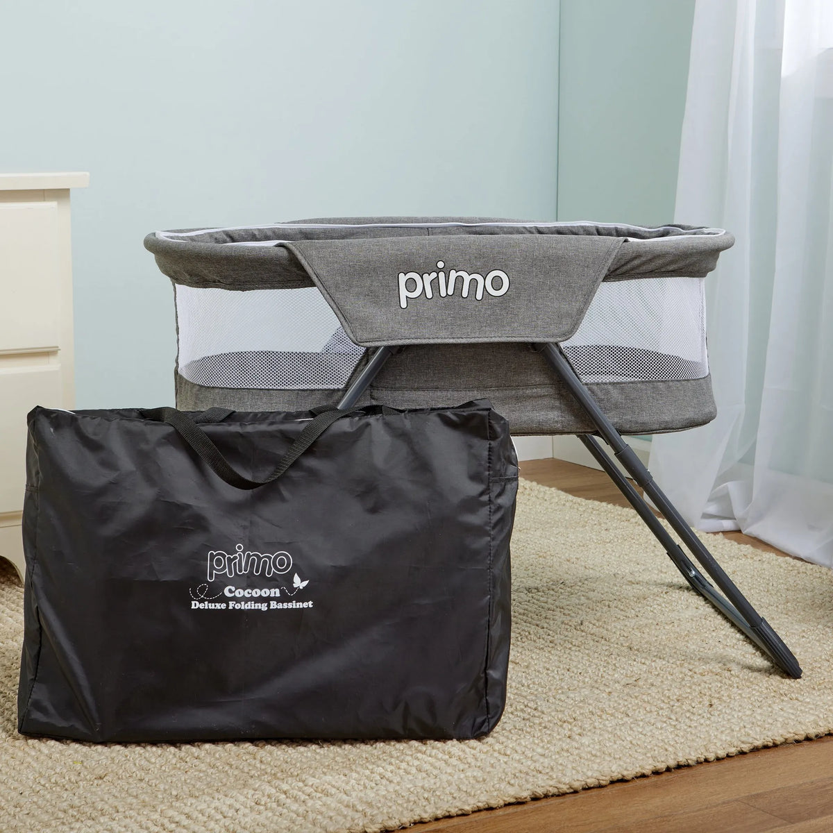 Primo Passi Cocoon Deluxe Folding Indoor & Outdoor Travel Bassinet – REBEL