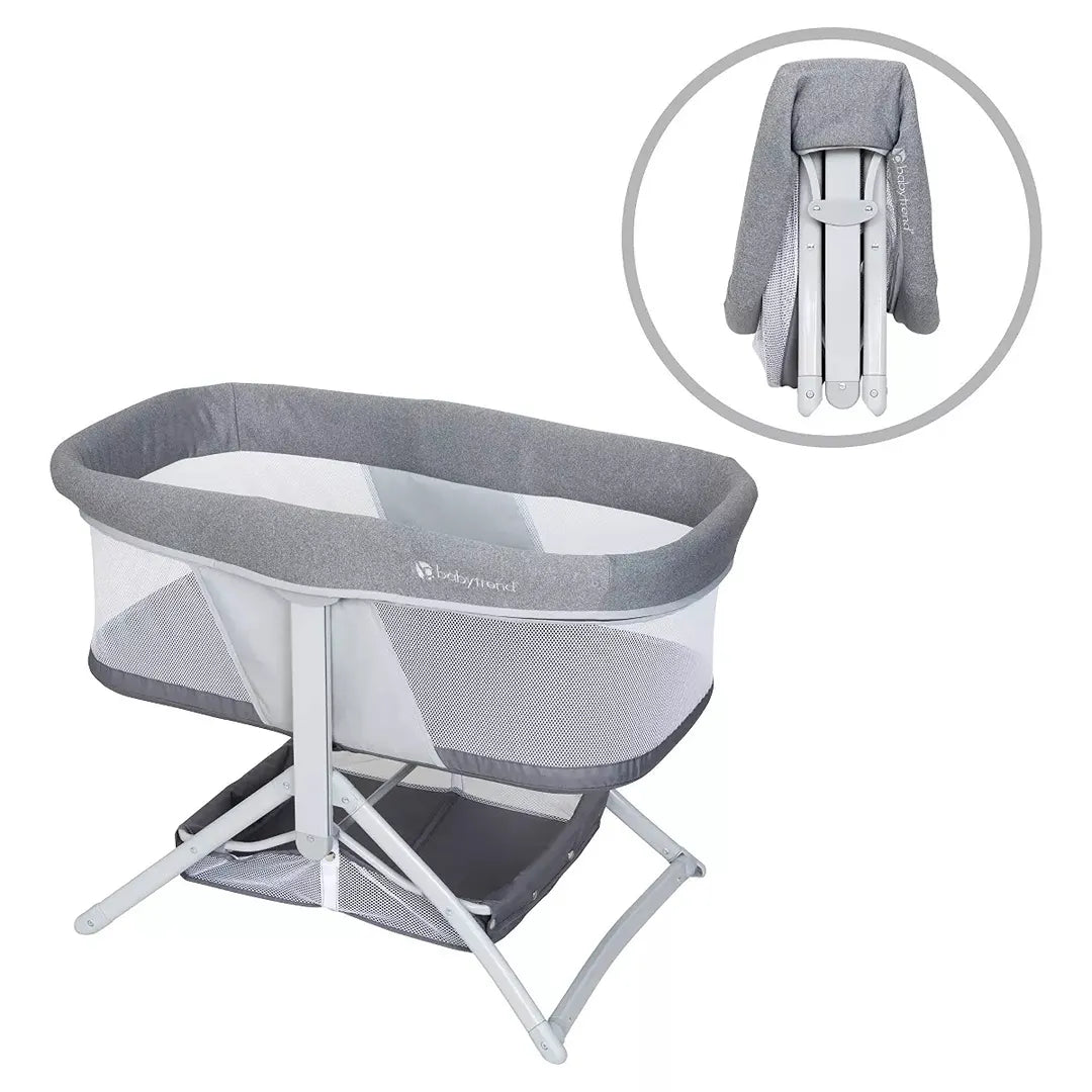 Quick-Fold 2-in-1 Rocking Portable Bassinet - Shadow Stone Gray – REBEL