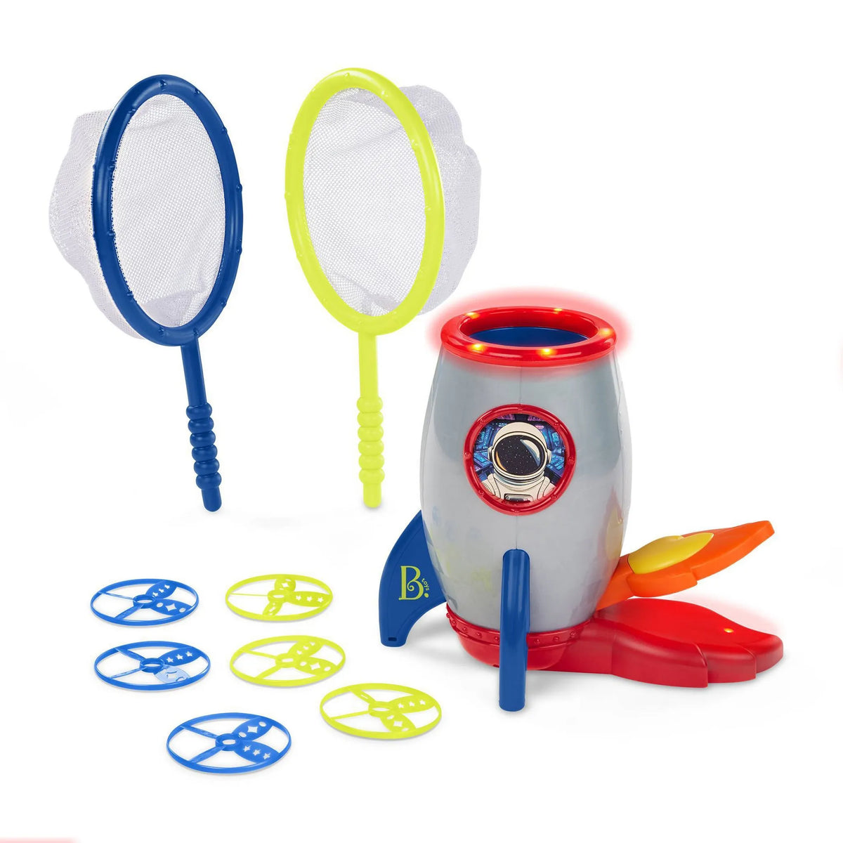 B.Toys Rocket Disc Launcher with Pedal Flying Disc – REBEL