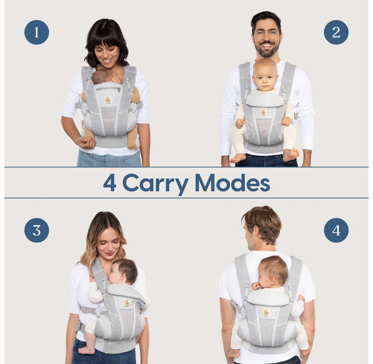 Ergobaby Omni Breeze All Carry Positions Breathable Mesh Baby Carrier ...