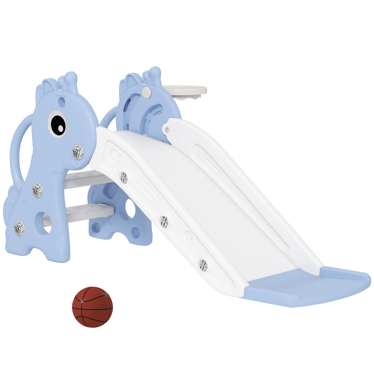 Qaba 3-in-1 Toddler Slide for Age 1-3, Freestanding Kids Slide with ...