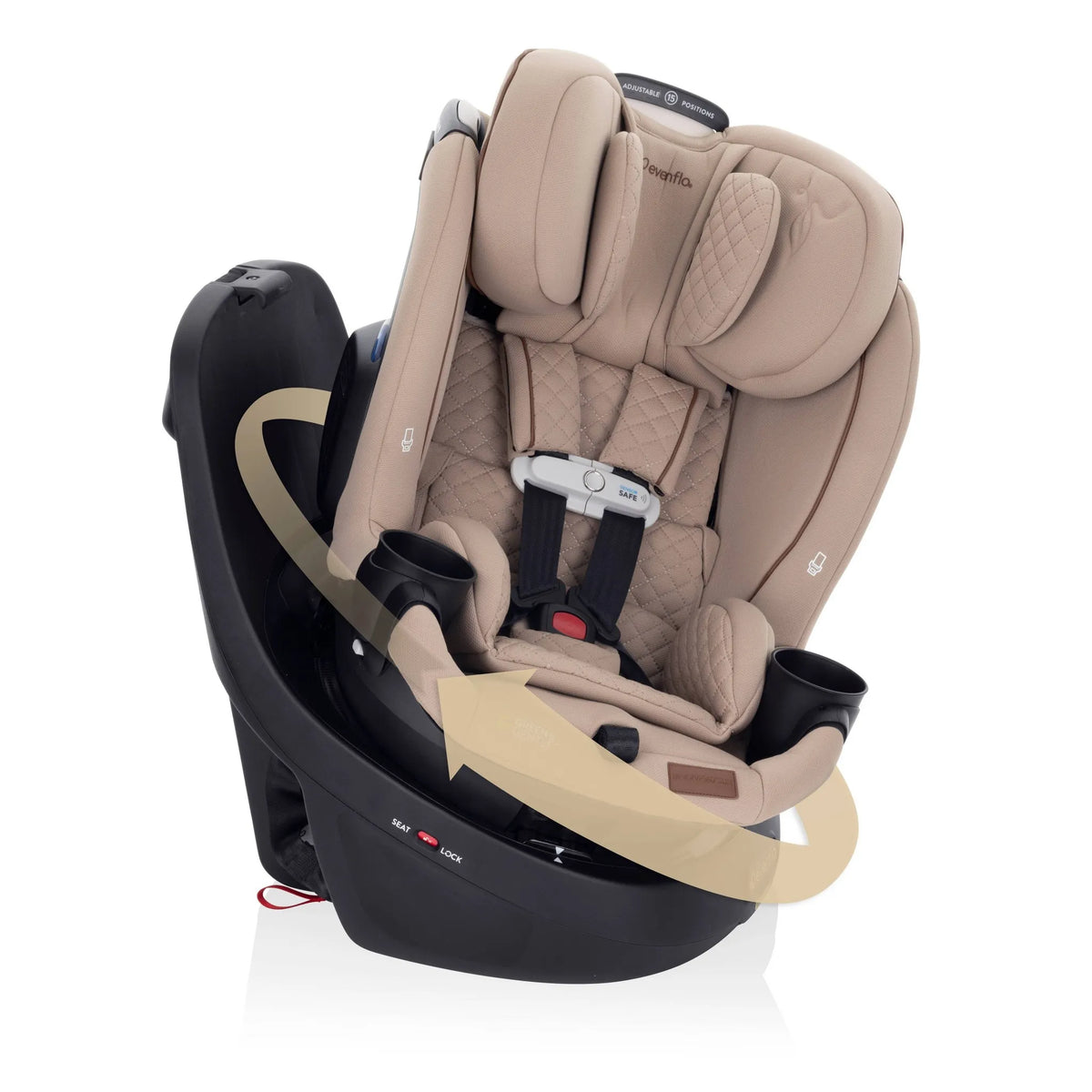 Evenflo Gold Revolve 360 Slim 2-in-1 Rotating Convertible Car Seat ...