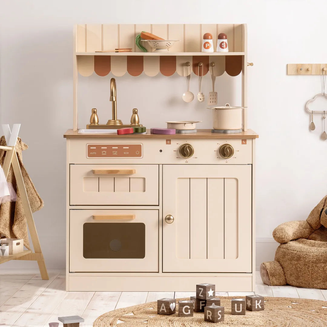 ROBUD Wooden Kids Play Kitchen Set - Olivia Caramel – REBEL