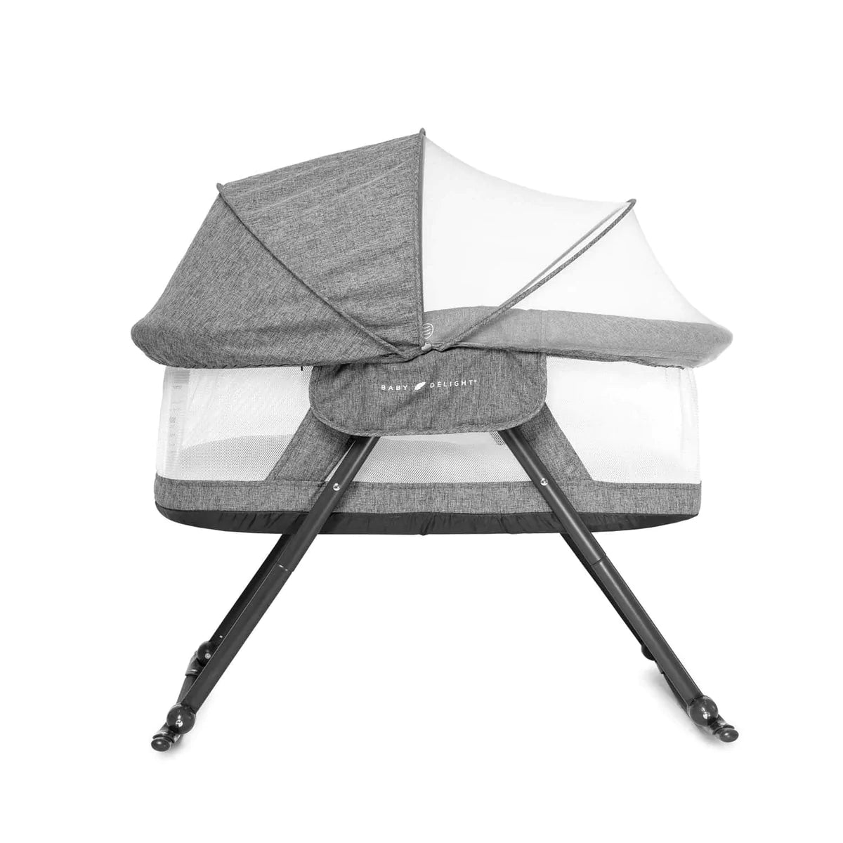 Baby Delight Slumber Deluxe Portable Rocking Bassinet - Charcoal Tweed ...