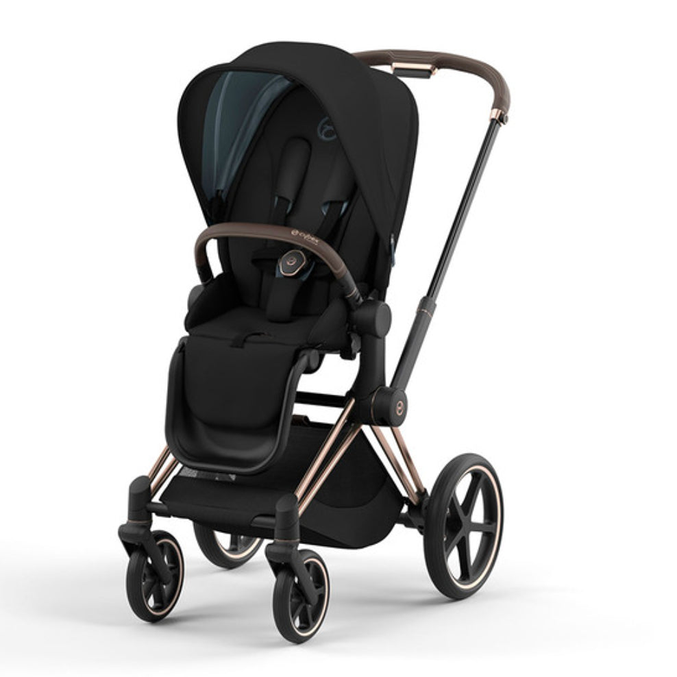 Cybex Priam 4 Stroller - Rose Gold Frame with Deep Black – REBEL