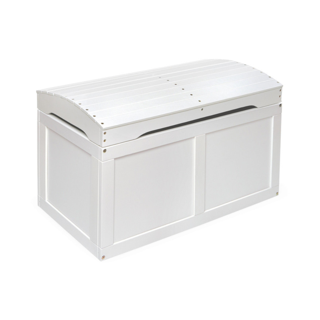 Hardwood Barrel Top Toy Chest - White – REBEL