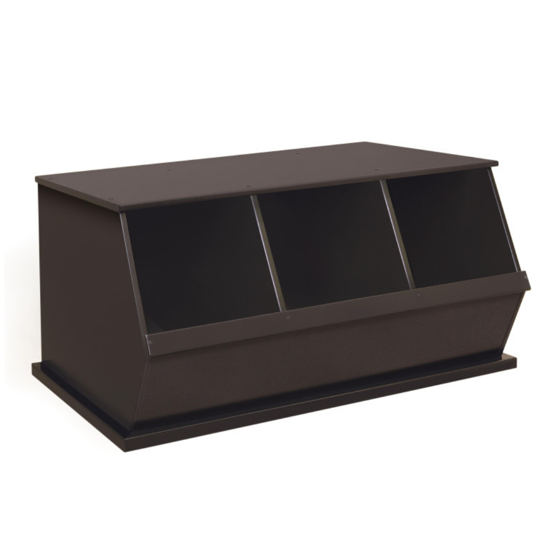Three Bin Stackable Storage Cubby - Espresso – REBEL