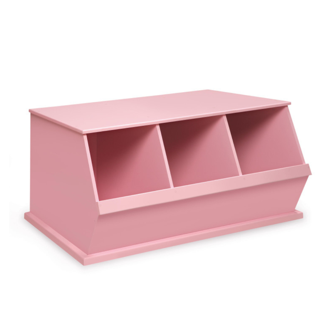 Three Bin Stackable Storage Cubby - Pink – REBEL
