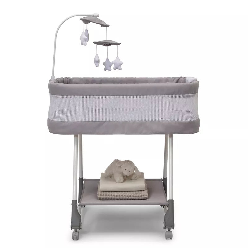 Simmons Shooting Star Rocking Bassinet with Airflow Mesh - Platinum – REBEL